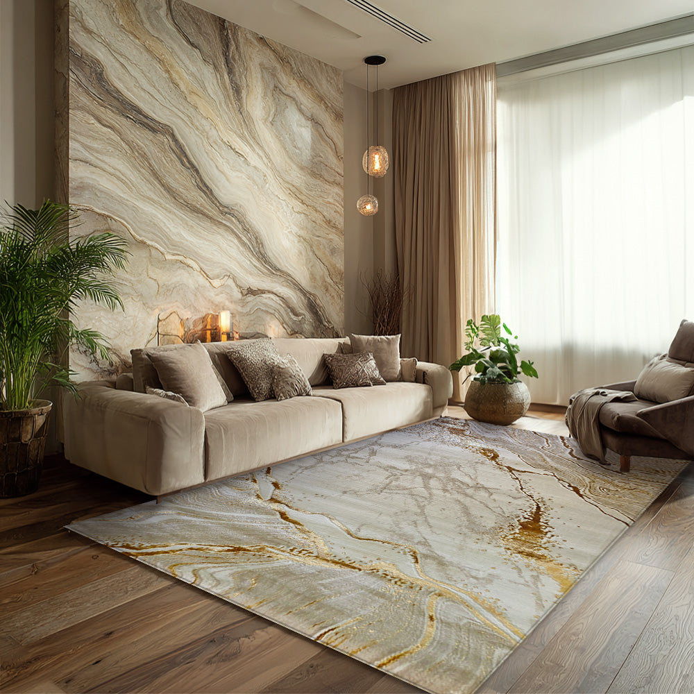 Covor Marble 0856A Cream Beige MARE – practic-home