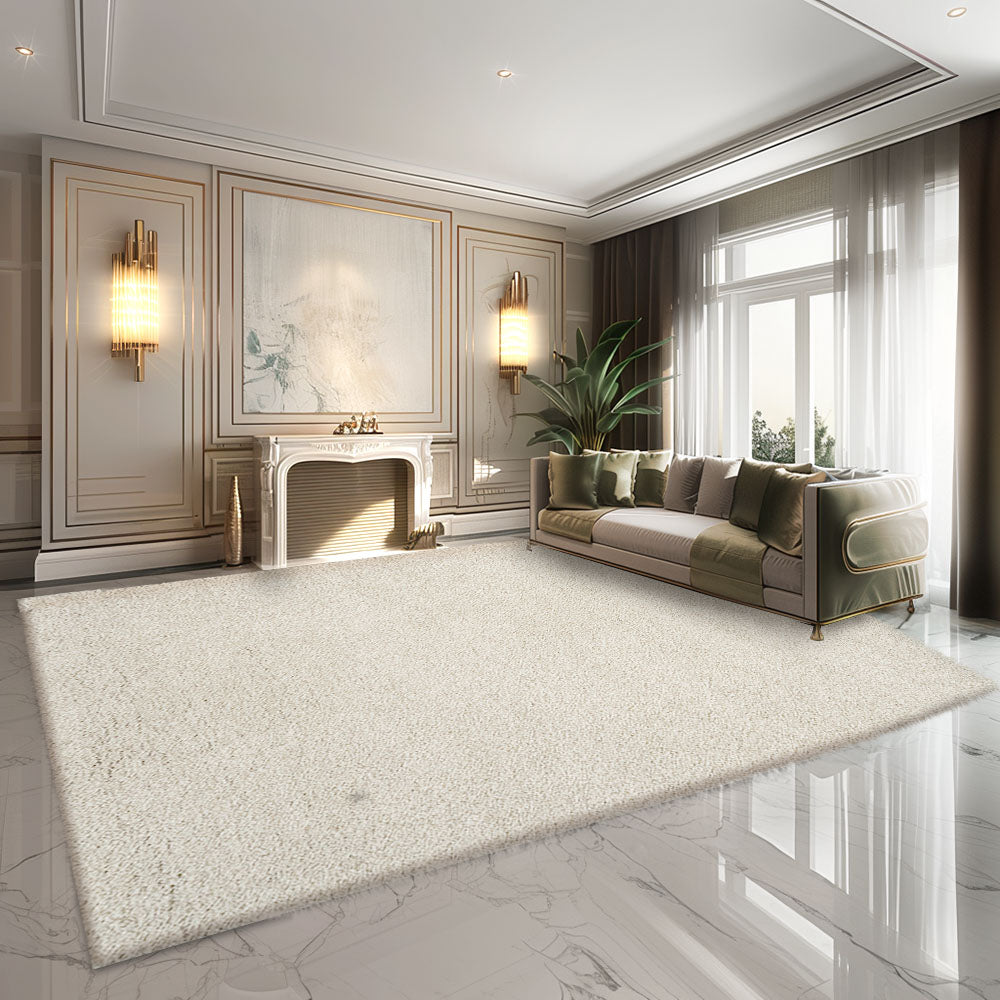 Covor Super Shaggy 3D 2236A Ivory (Crem) – practic-home